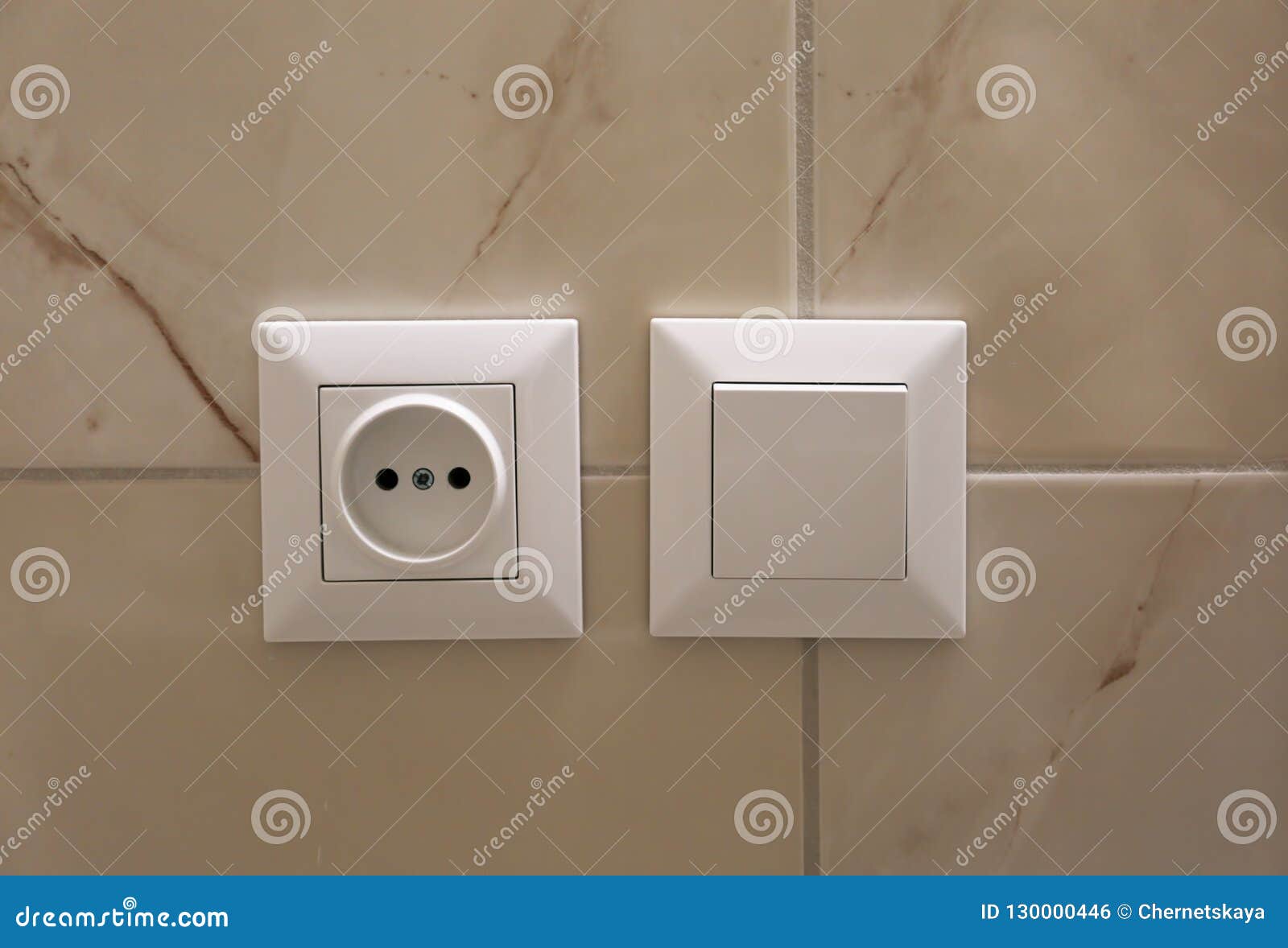 Electric Socket and Light Switch Stock Photo - Image of plug, safety ...