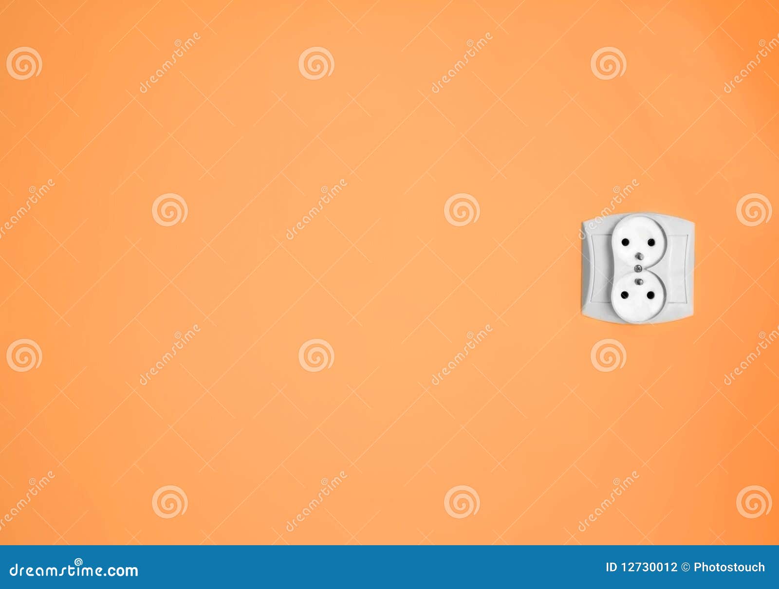 Electric Socket on Orange Wall Stock Photo - Image of orange, power ...