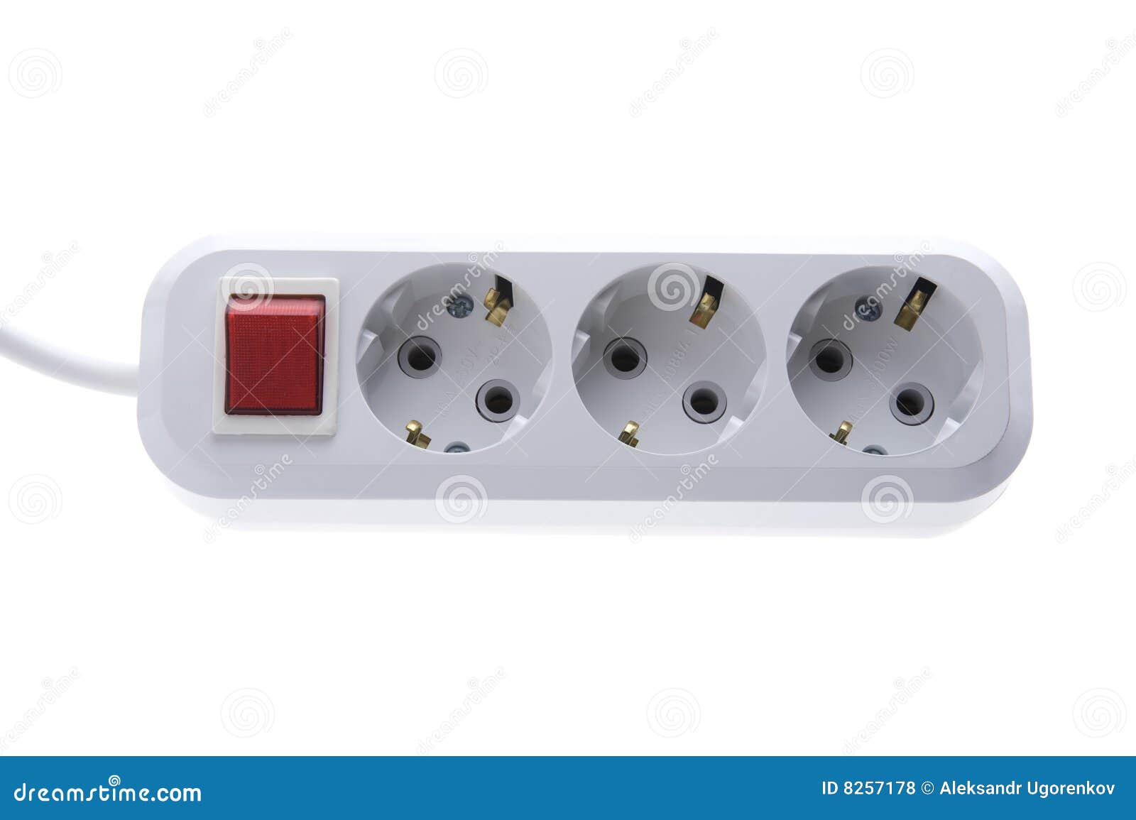 Electric Socket and Outlet on White Stock Photo - Image of voltage ...
