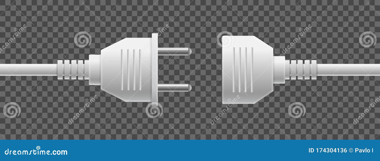 Electric Socket with a Plug. Connection and Disconnection Concept ...