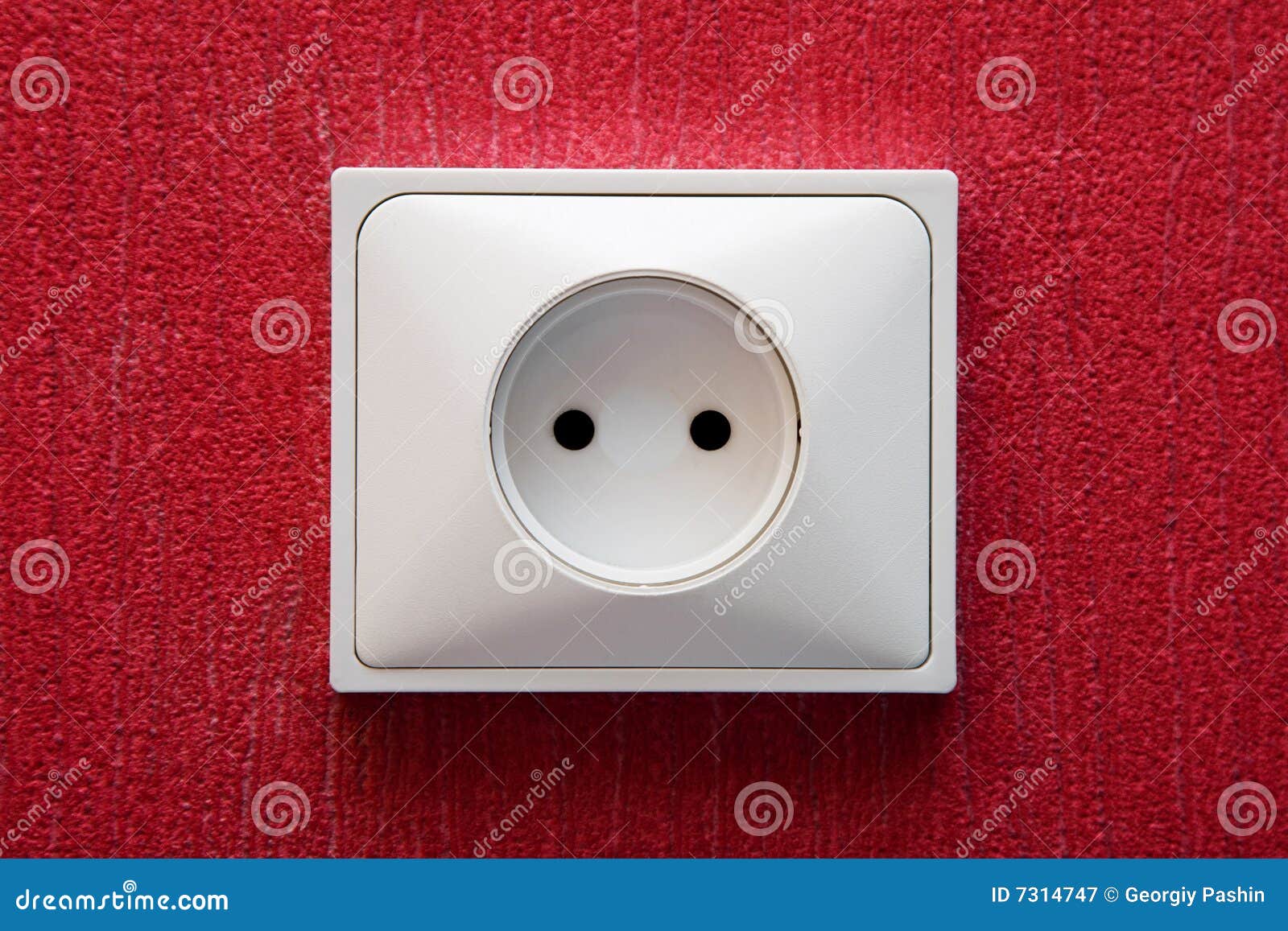 The Electric Socket in a Red Wall Stock Image - Image of objects ...