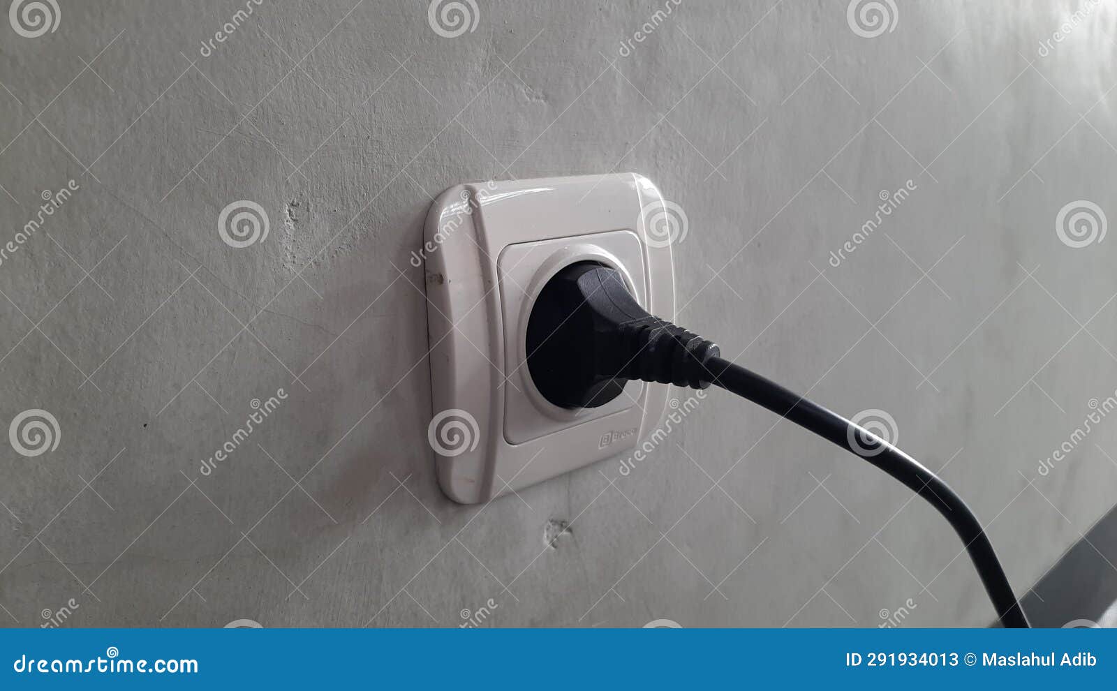 Electric Socket Seen from the Side in Silver Backround Stock Image ...