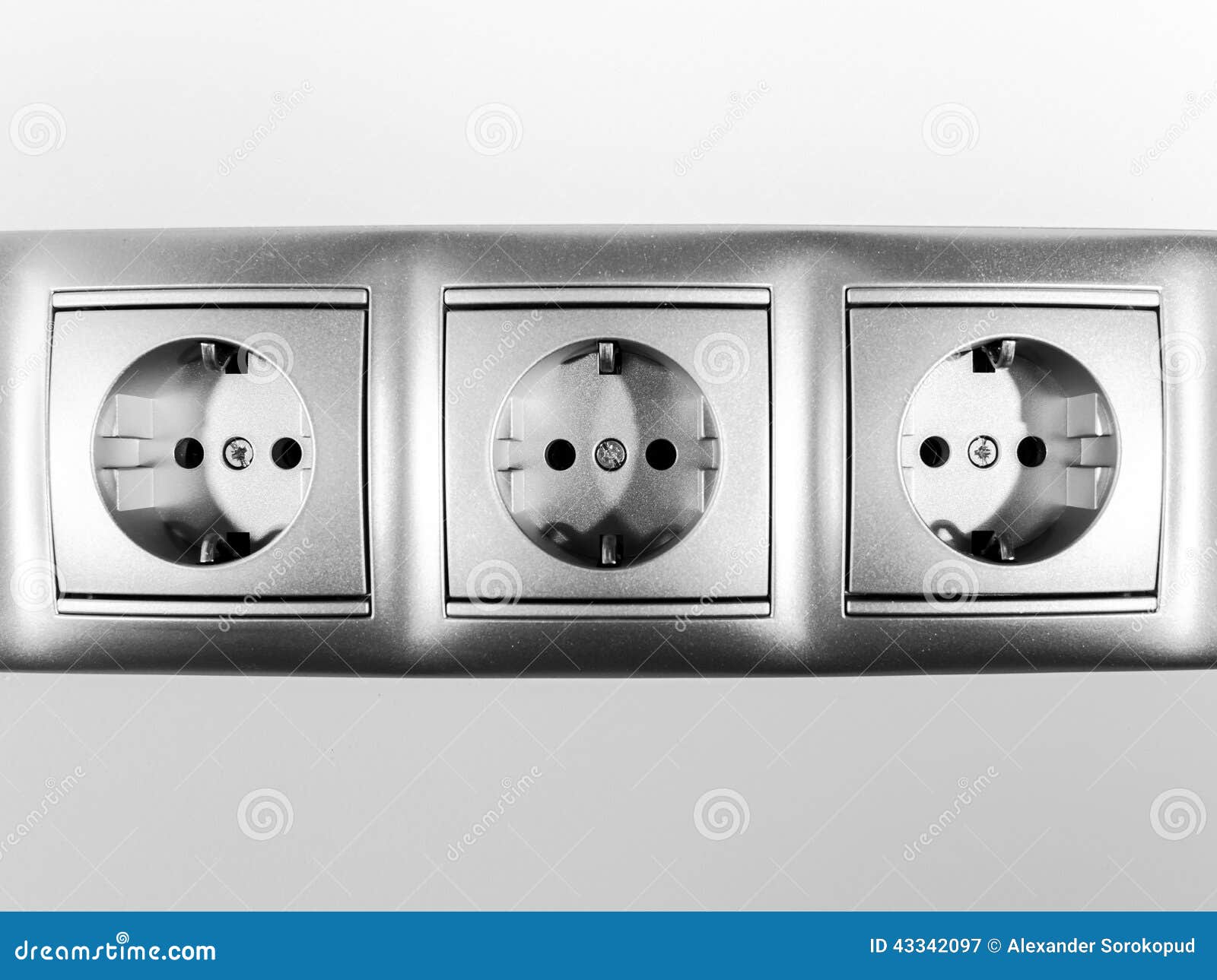 Electric sockets in line stock image. Image of line, outlet - 43342097