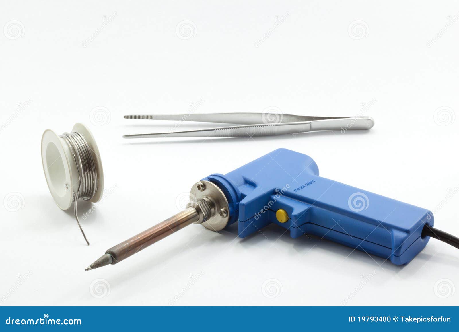 Electric soldering gun stock photo. Image of welding - 19793480