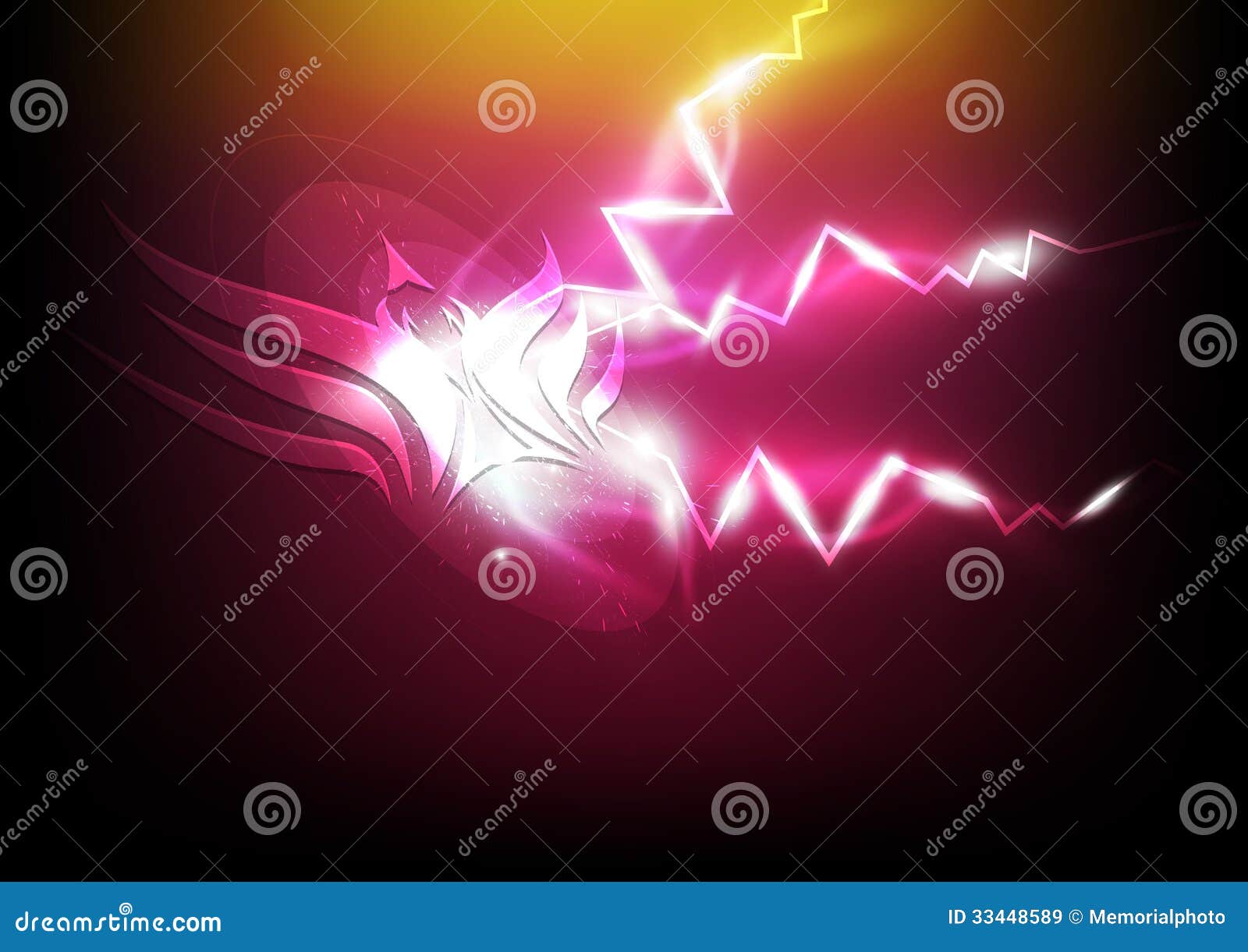 Electric Spark Eagle Symbol Stock Vector - Illustration of aura, army ...