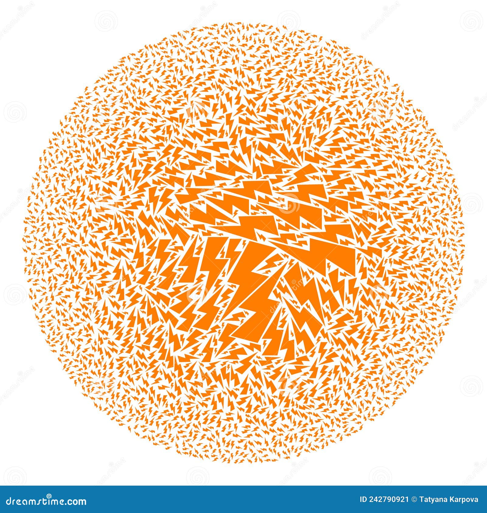 Electric Spark Icon Spheric Cluster Collage Stock Vector - Illustration ...