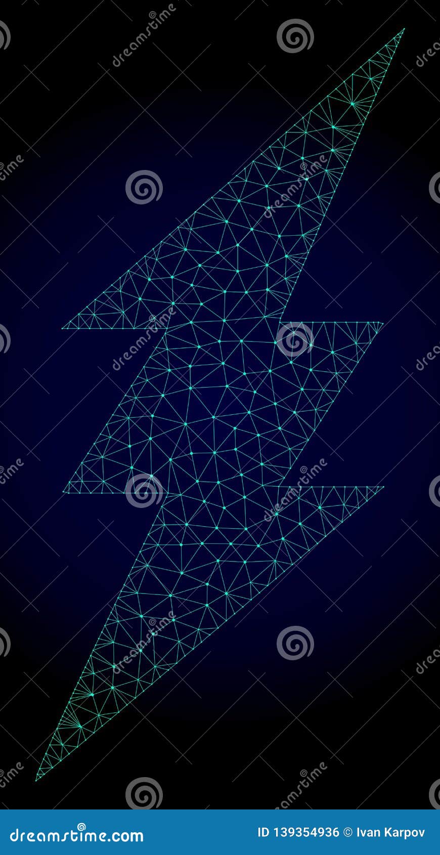 Electric Spark Polygonal Frame Vector Mesh with Fast Motion Effect ...