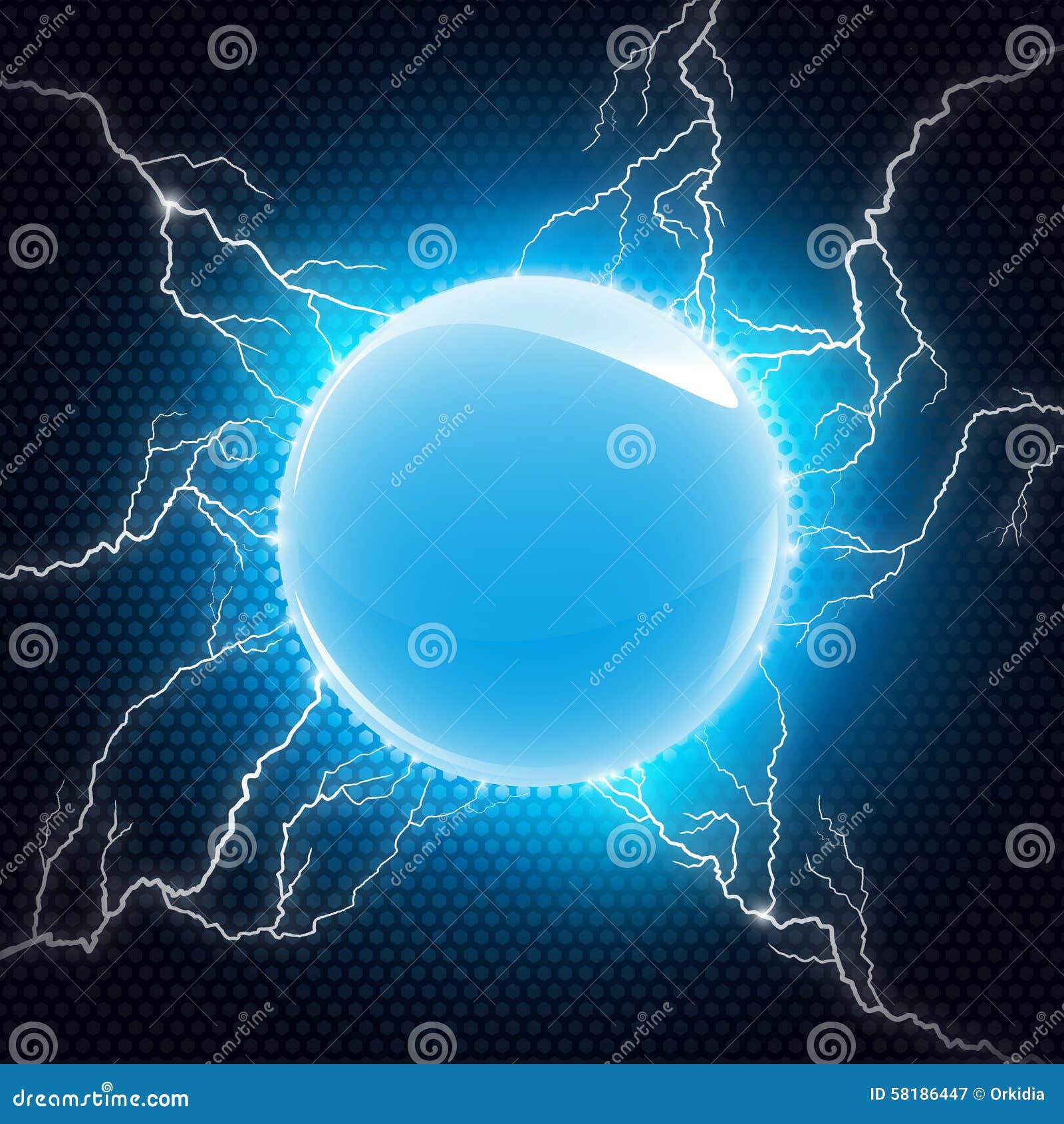 Electric Sphere Light Effect Cartoon Vector | CartoonDealer.com #100732065