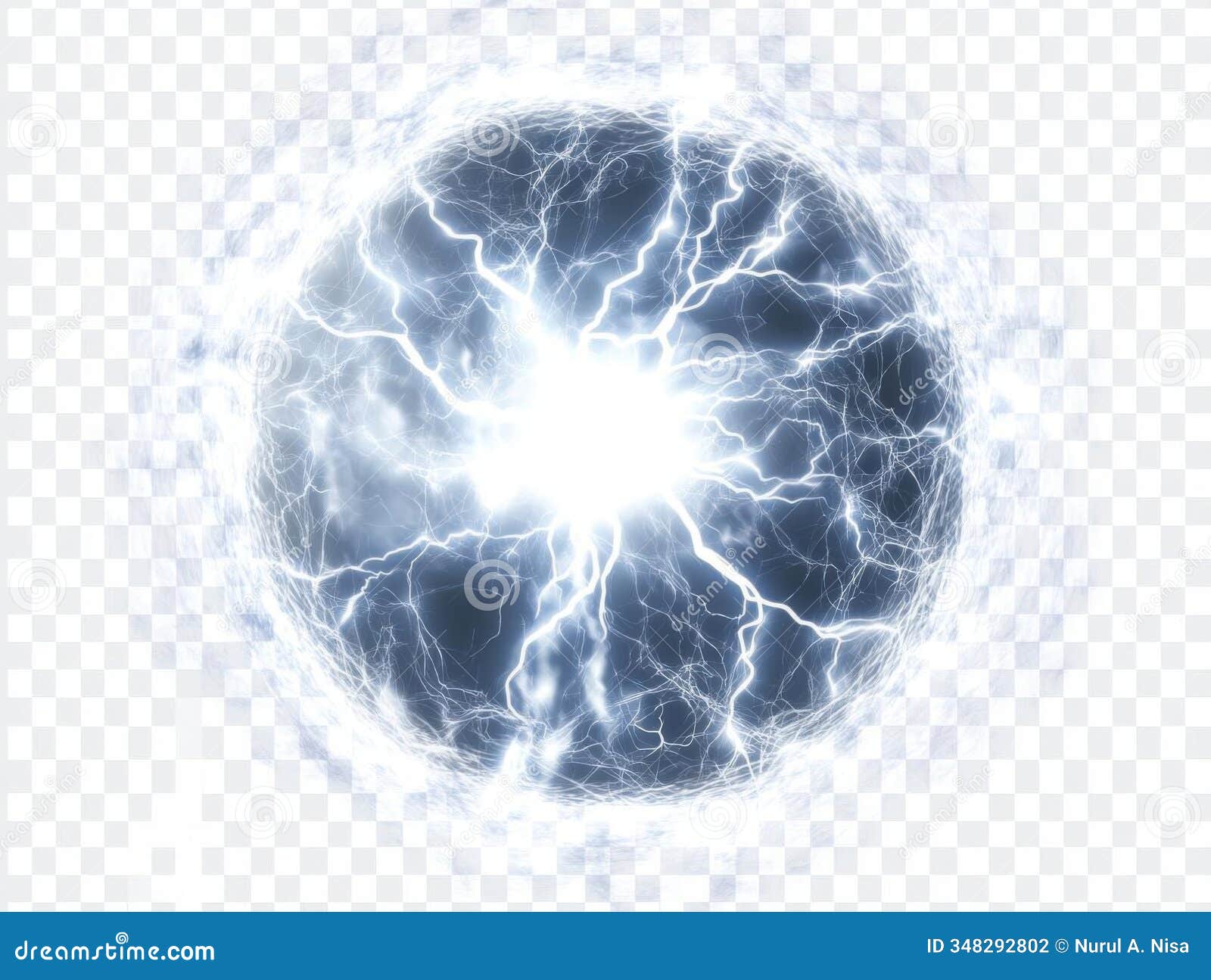 Electric Sphere, a Powerful Burst of Energy Stock Illustration ...
