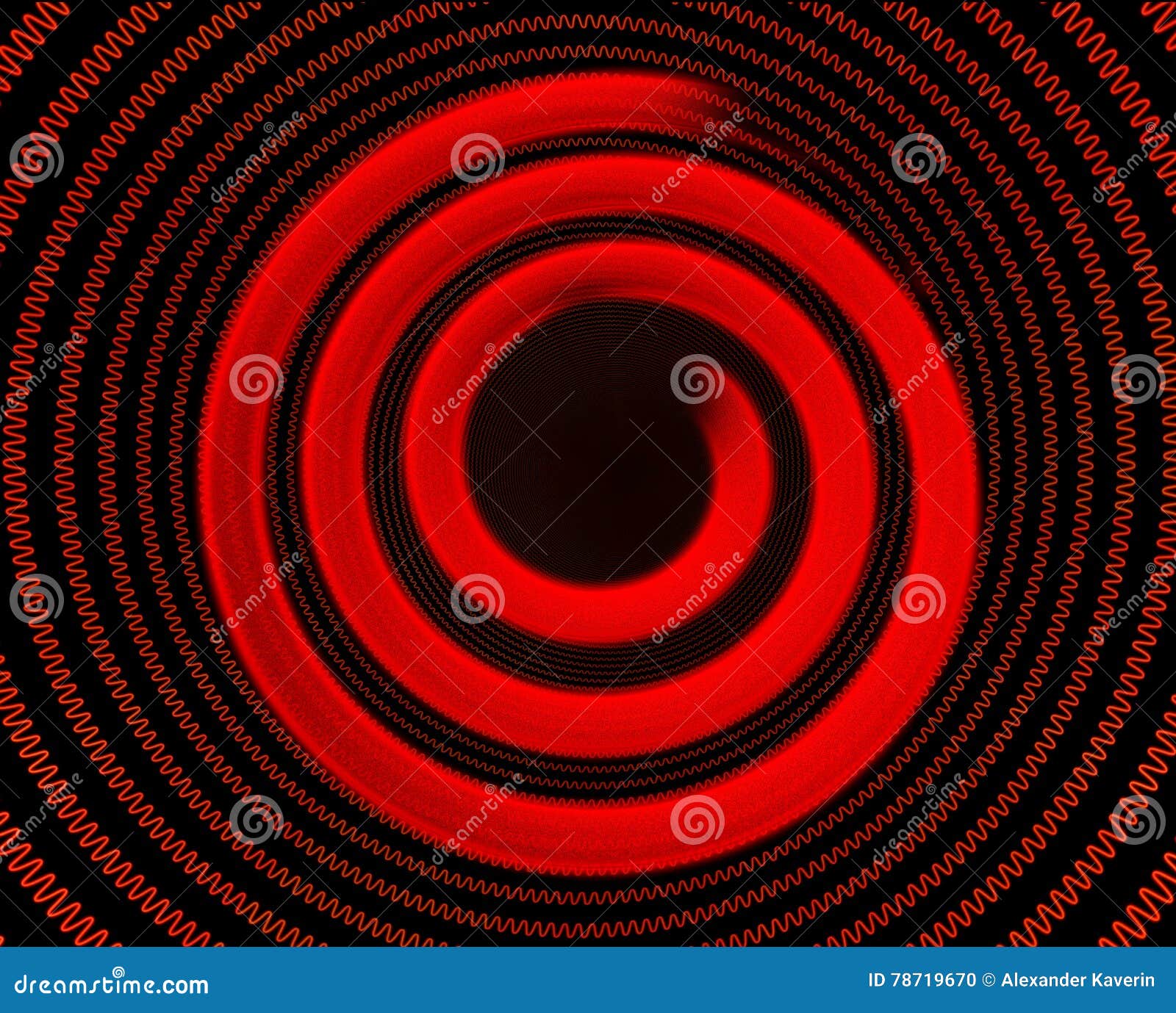 Electric Spiral Heated To a Red. Heating Coil Element Stock ...