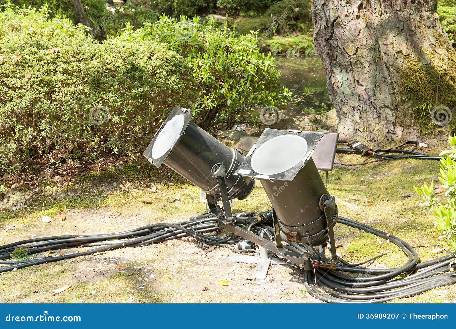 Electric spotlight stock image. Image of floor, ground - 36909207