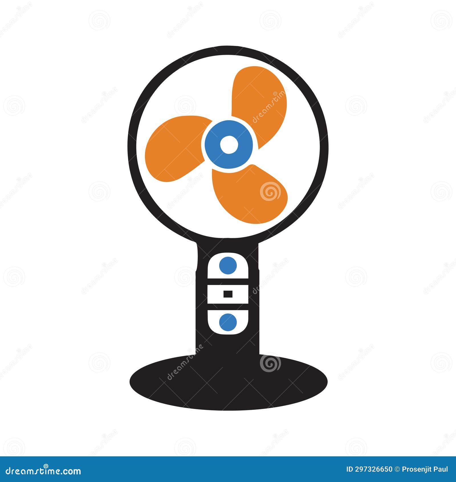 Electric stand fan icon stock vector. Illustration of cooling - 297326650