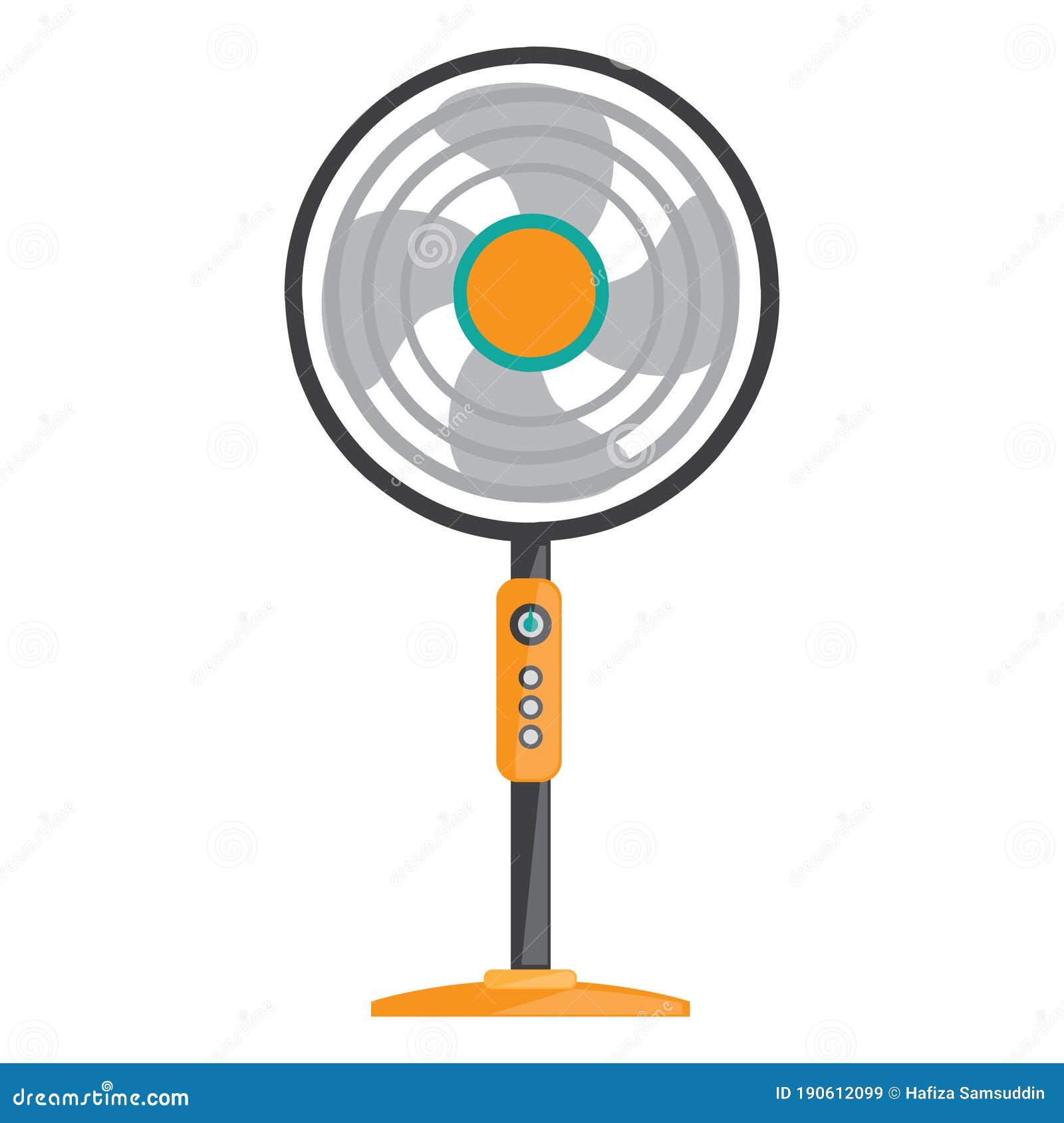 Electric Stand Fan. Vector Illustration Decorative Design Stock Vector ...