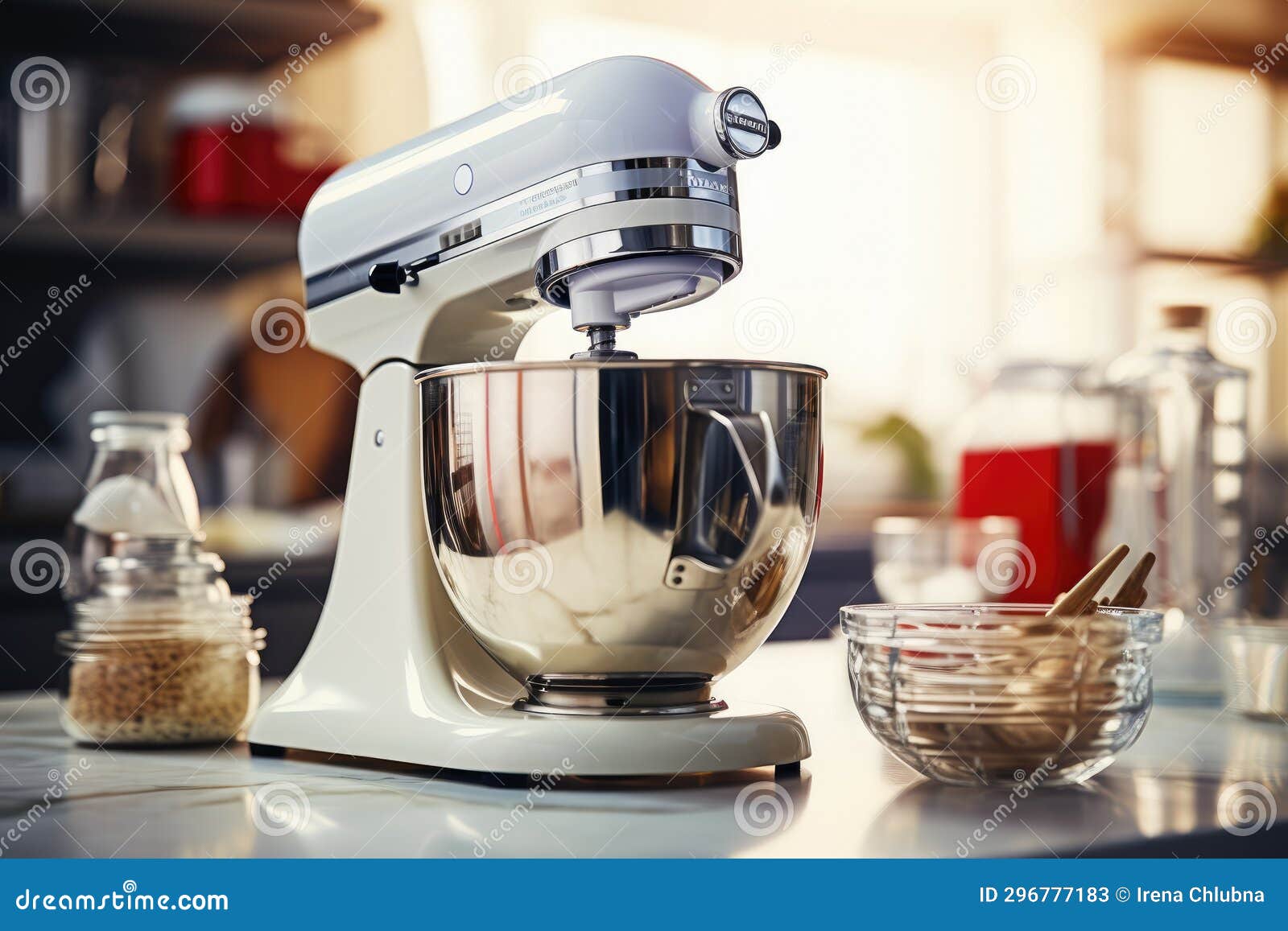 Electric Stand Mixer on Kitchen Counter Top. Generative AI Stock ...