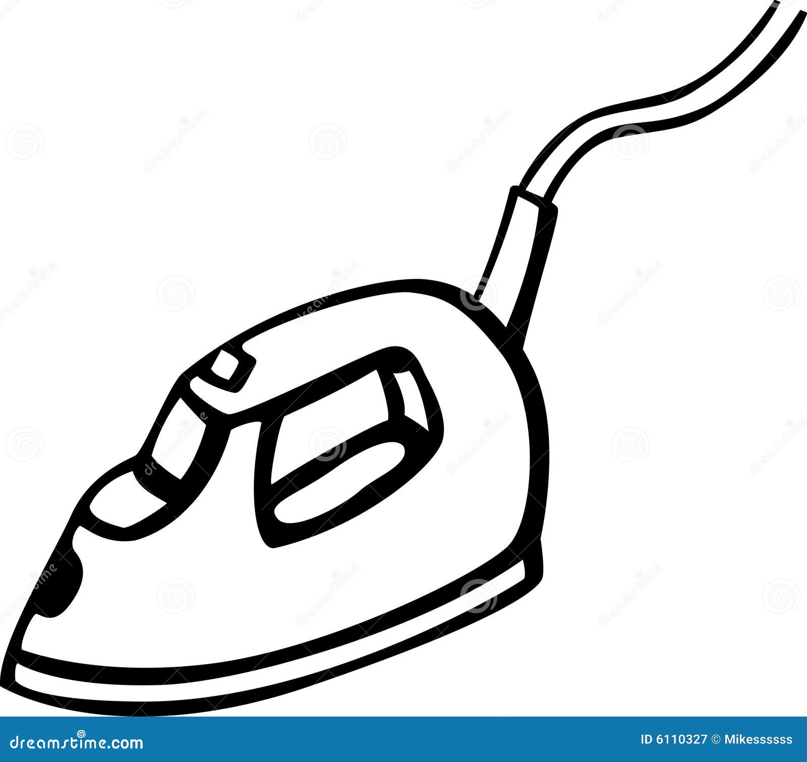 Electric Steam Iron Vector Illustration Stock Vector - Illustration of ...