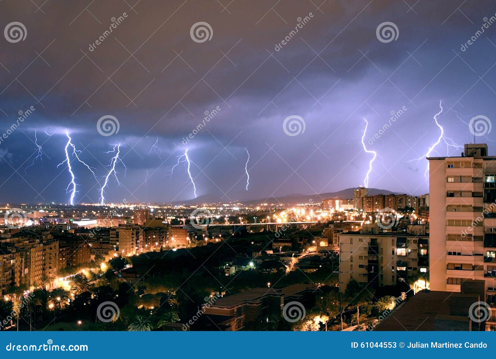 Electric Storm stock image. Image of thunderstorm, lightnings - 61044553