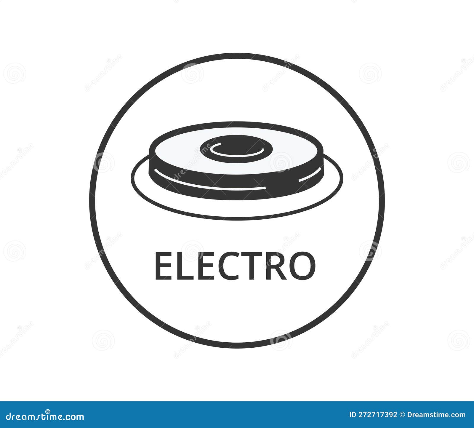 Electric Stove Burner Icon in a Circle. Vector Illustration Stock ...