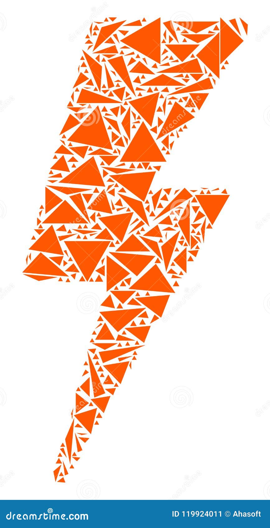 Electric Strike Collage of Triangles Stock Vector - Illustration of ...