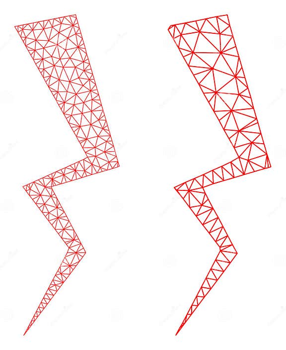 Electric Strike Icon - Vector Triangular Mesh Stock Vector ...