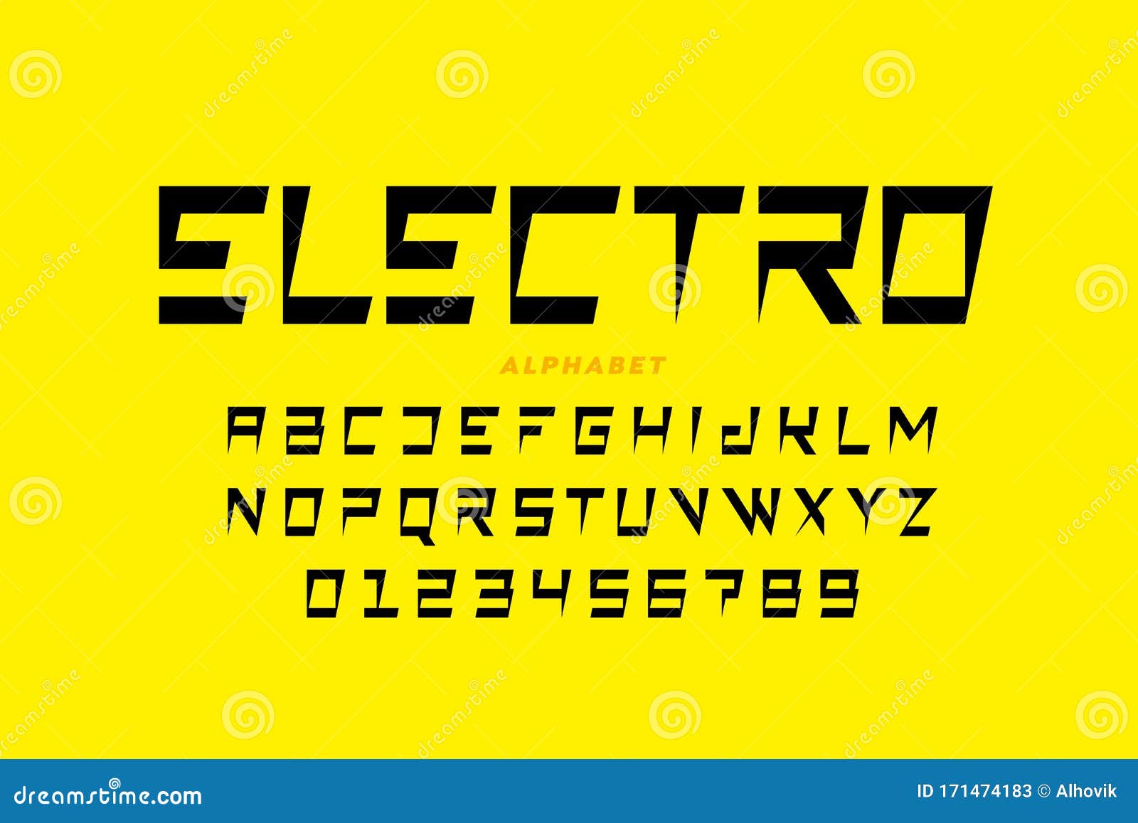 Electric style font stock vector. Illustration of lightning - 171474183