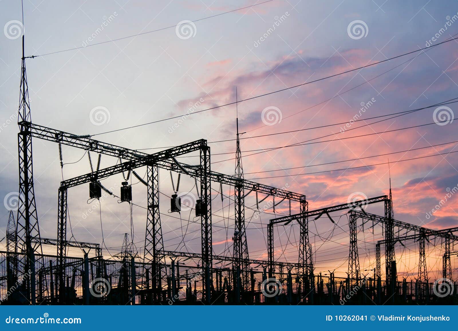 Electric substation stock image. Image of communications - 10262041