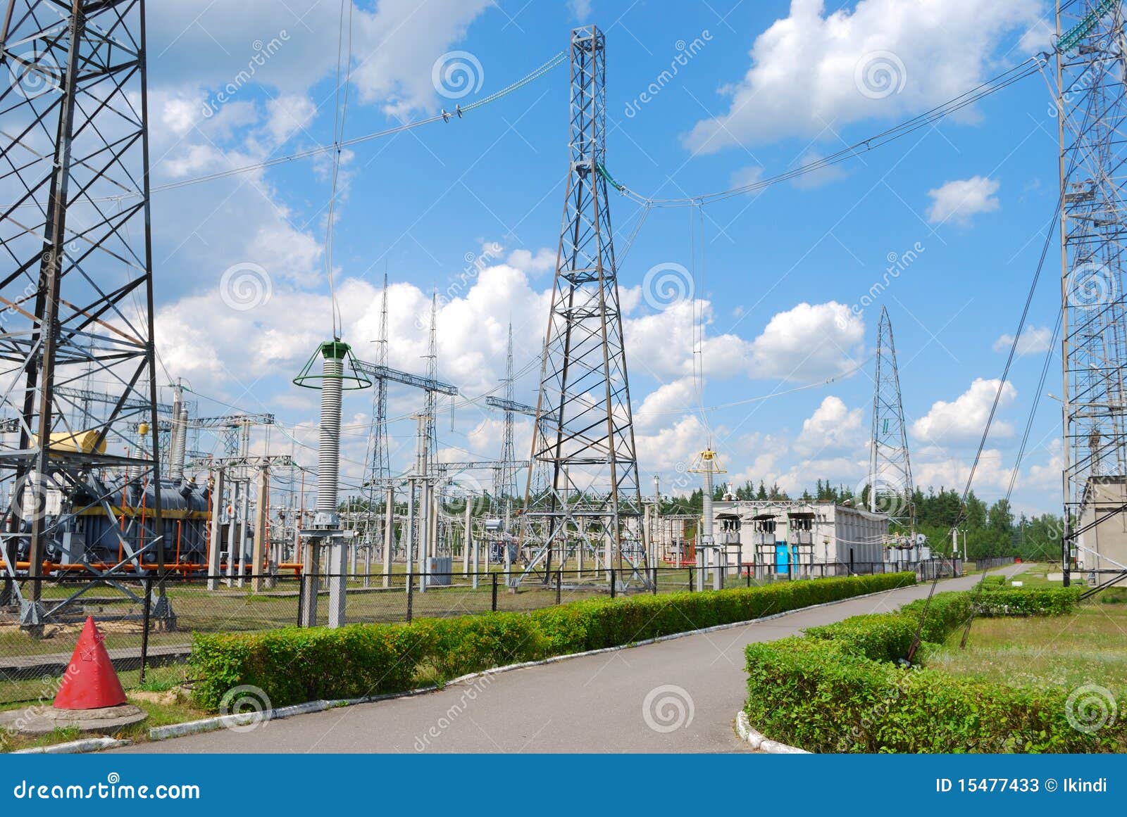 Electric substation stock image. Image of device, column - 15477433