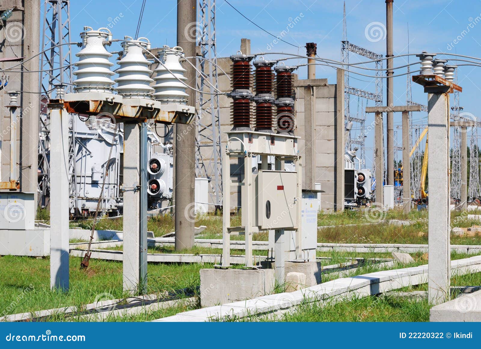 Electric substation stock photo. Image of supply, high - 22220322