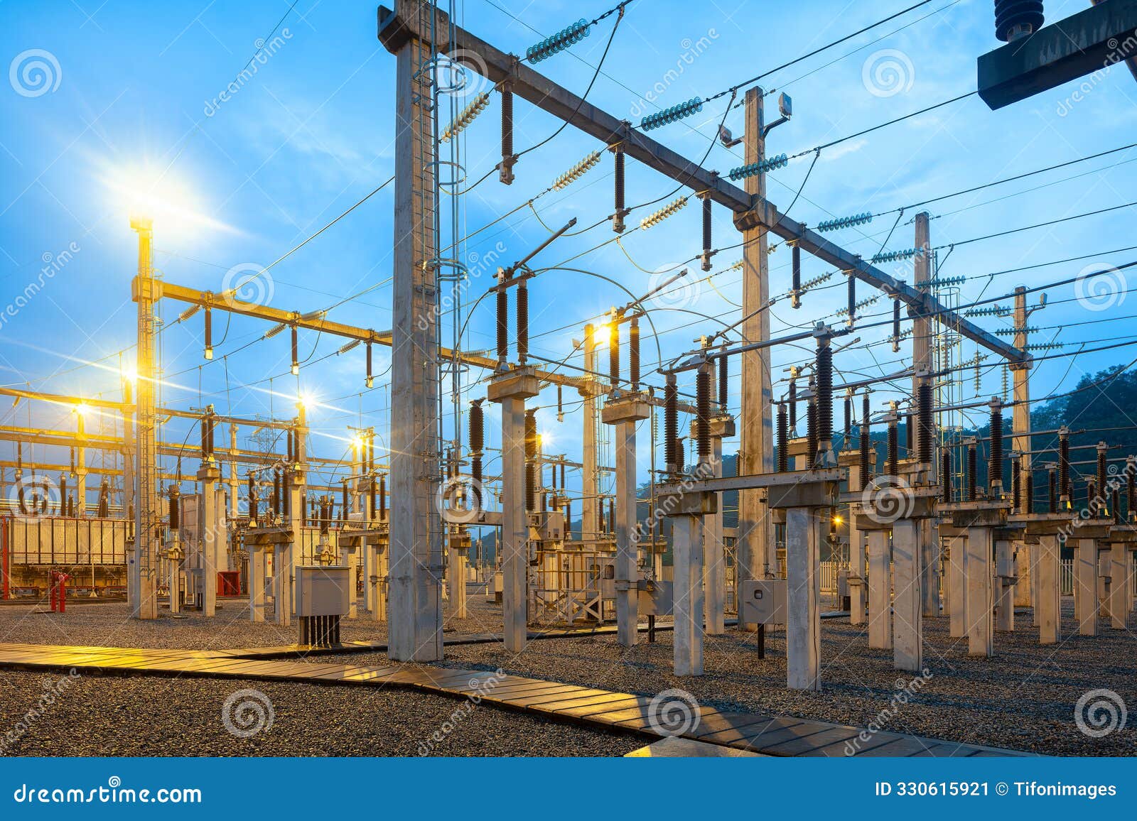 Electric Substation And Distribution Power Royalty-Free Stock ...