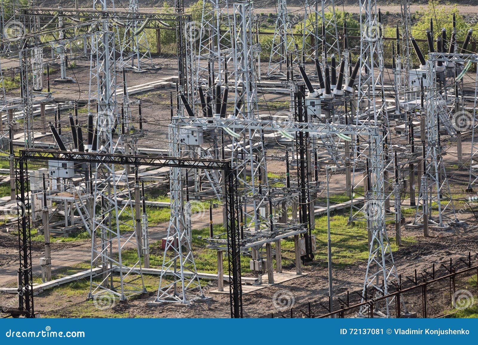 Electric substation stock image. Image of energy, enterprise - 72137081