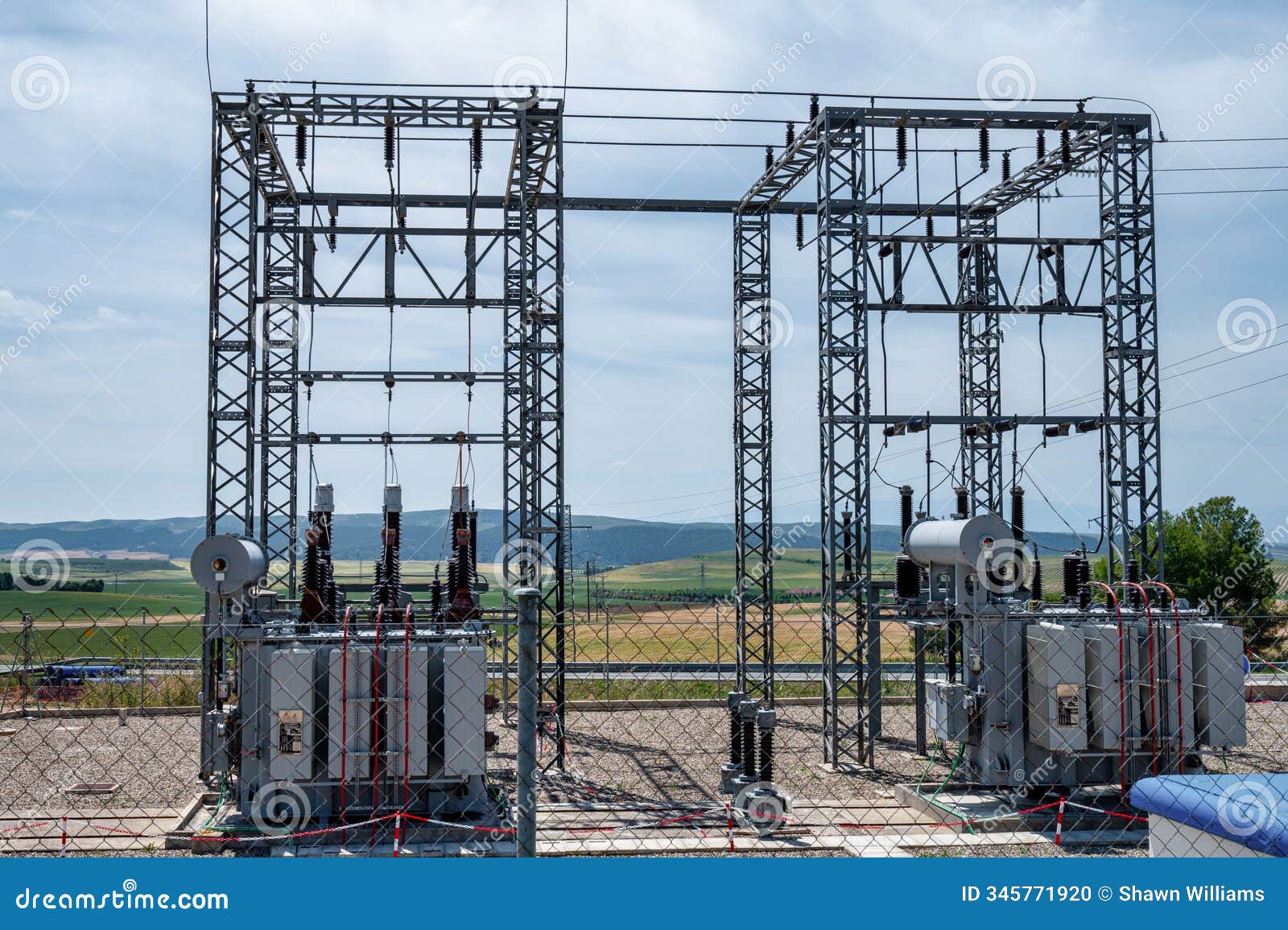 Electric Substation stock photo. Image of electrical - 345771920