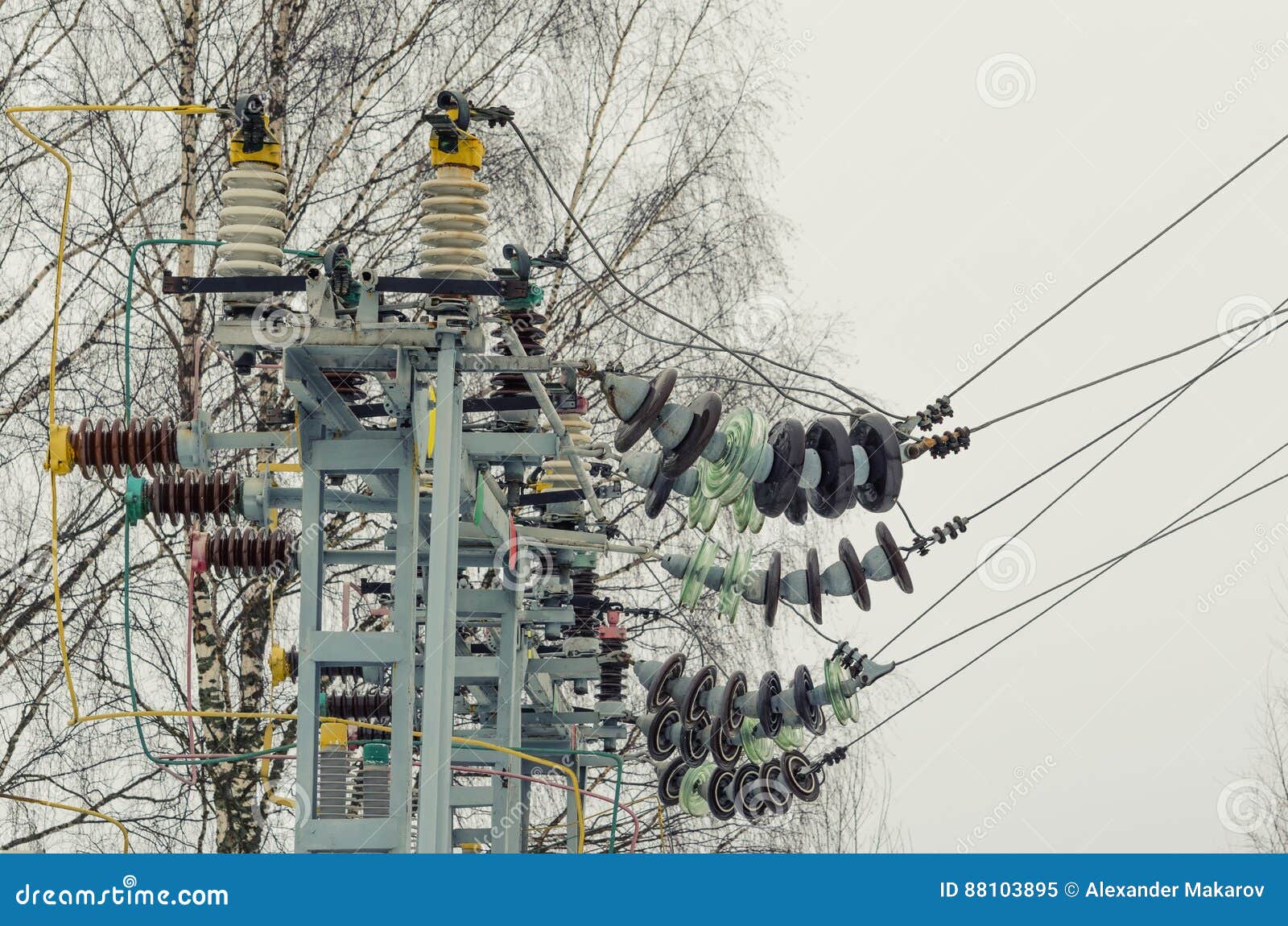 Two Substation Line Traps Electric Communication Or High Frequency ...