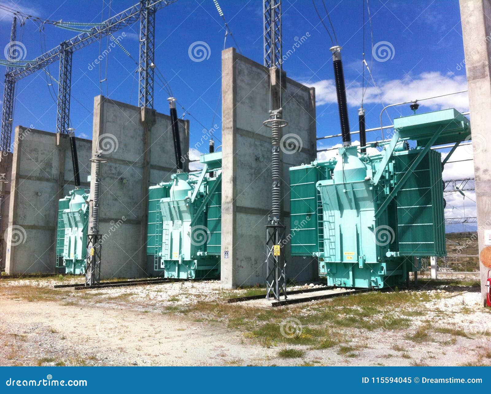Electric Substation Tecali Mexico Stock Image - Image of voltag ...