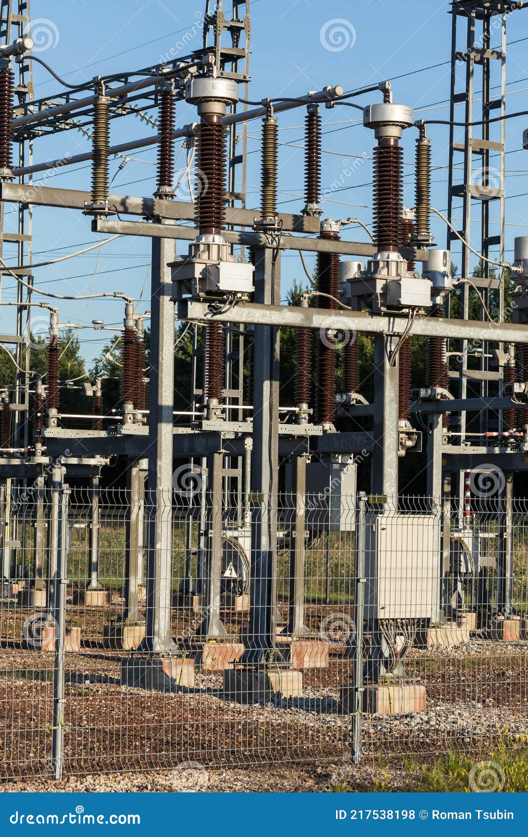 Electric Substation Tower for Generating Energy Stock Photo - Image of ...