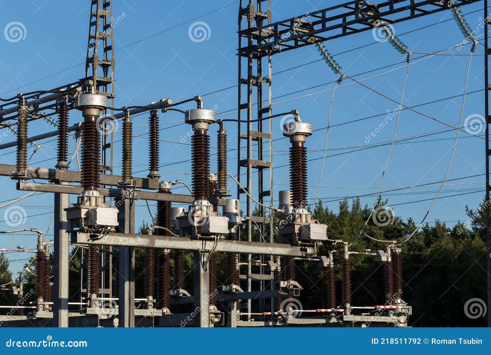 Electric Substation Tower for Generating Energy Stock Photo - Image of ...