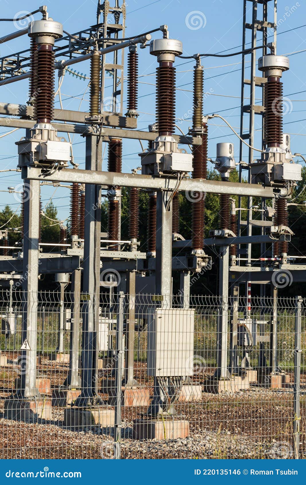 Electric Substation Tower for Generating Energy Stock Photo - Image of ...