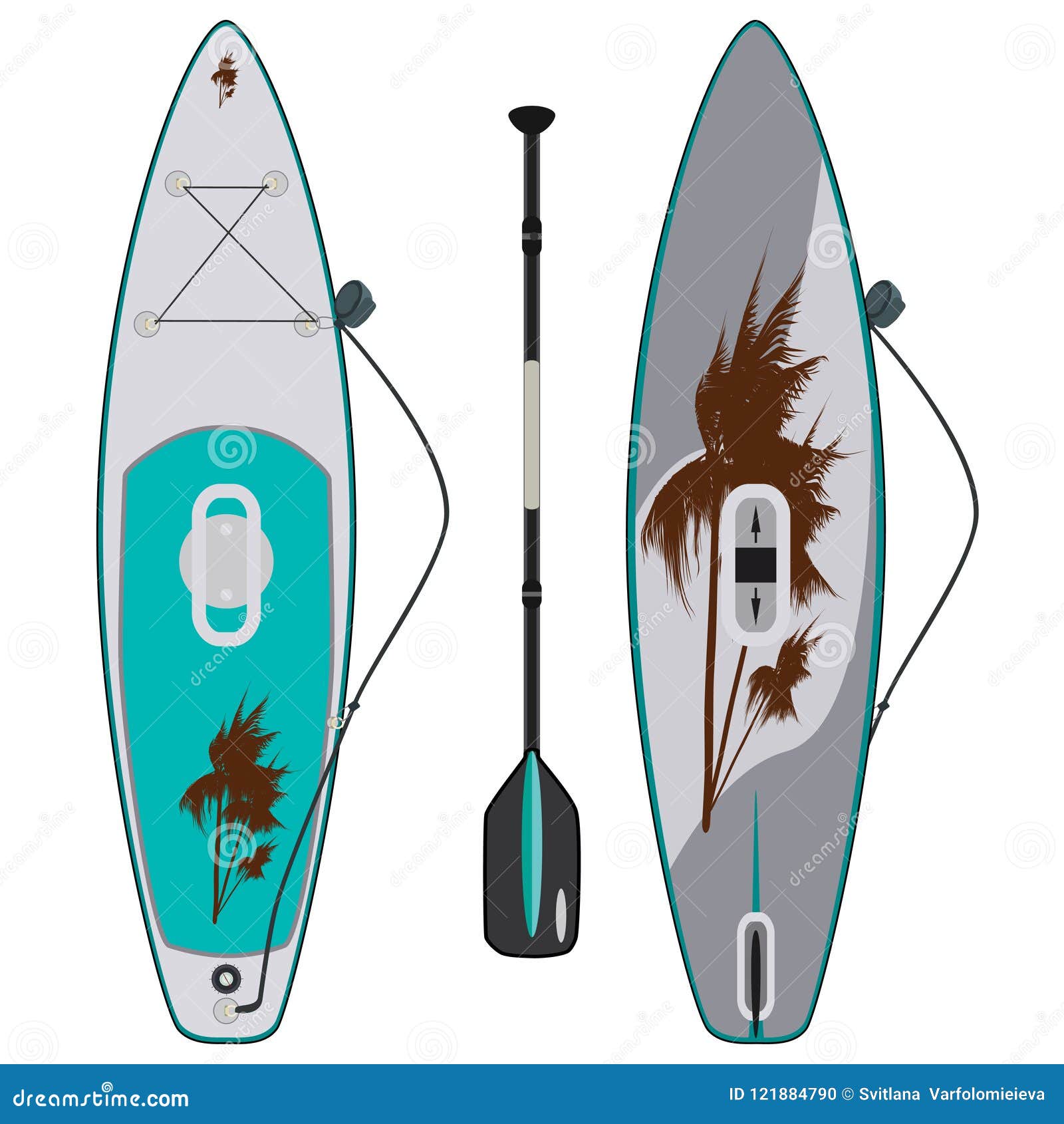 Electric Sup Surfboard Vector Flat Illustration Stock Vector ...