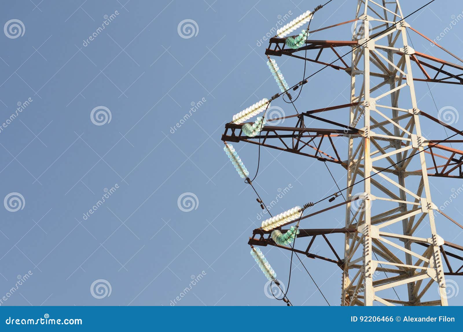 Electric supports wires stock photo. Image of import - 92206466