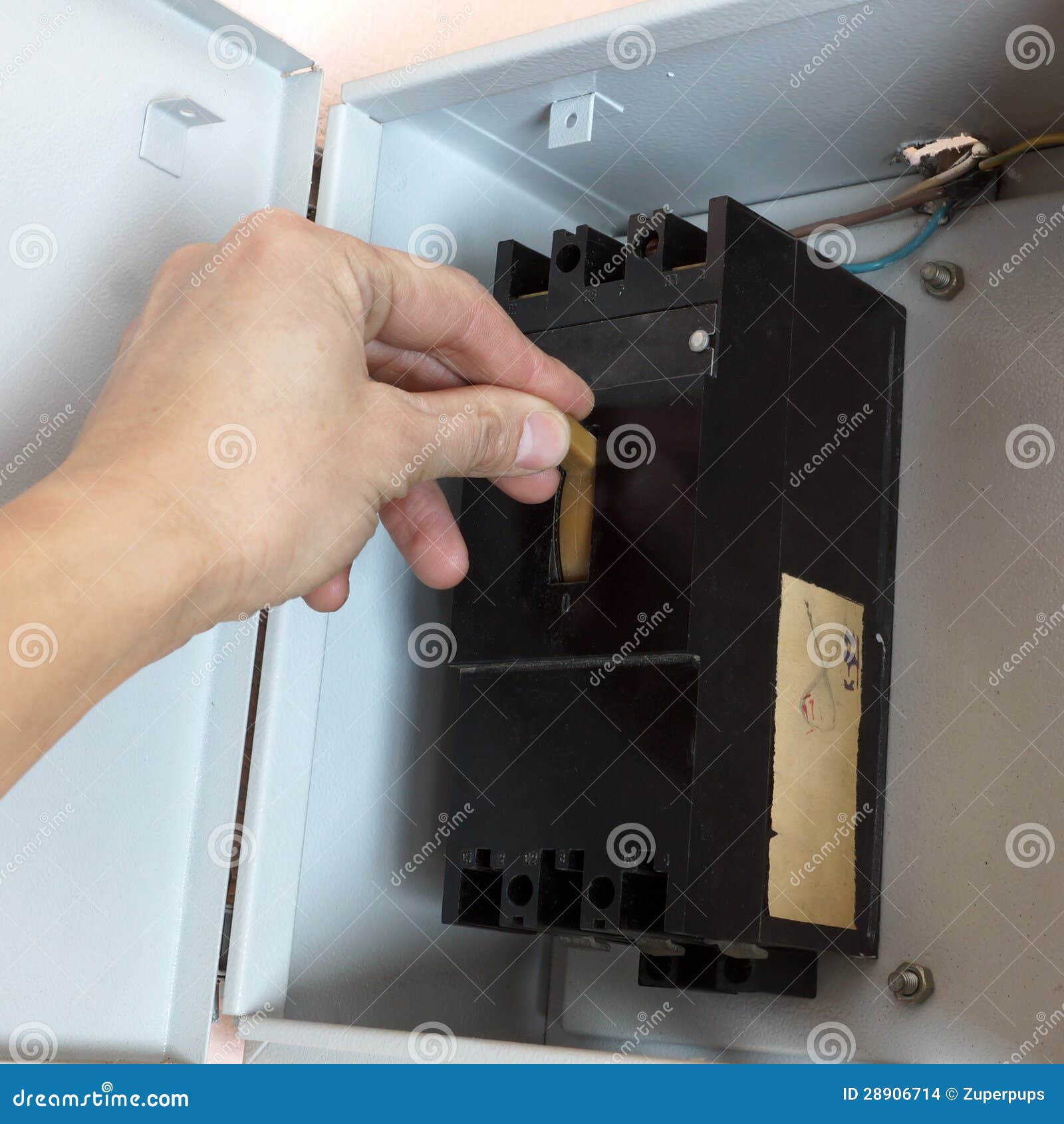 Electric switch stock photo. Image of male, construction - 28906714