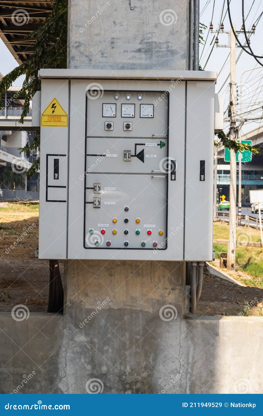 Electric Switch Control Cabinet of the Train Station for the Control of ...