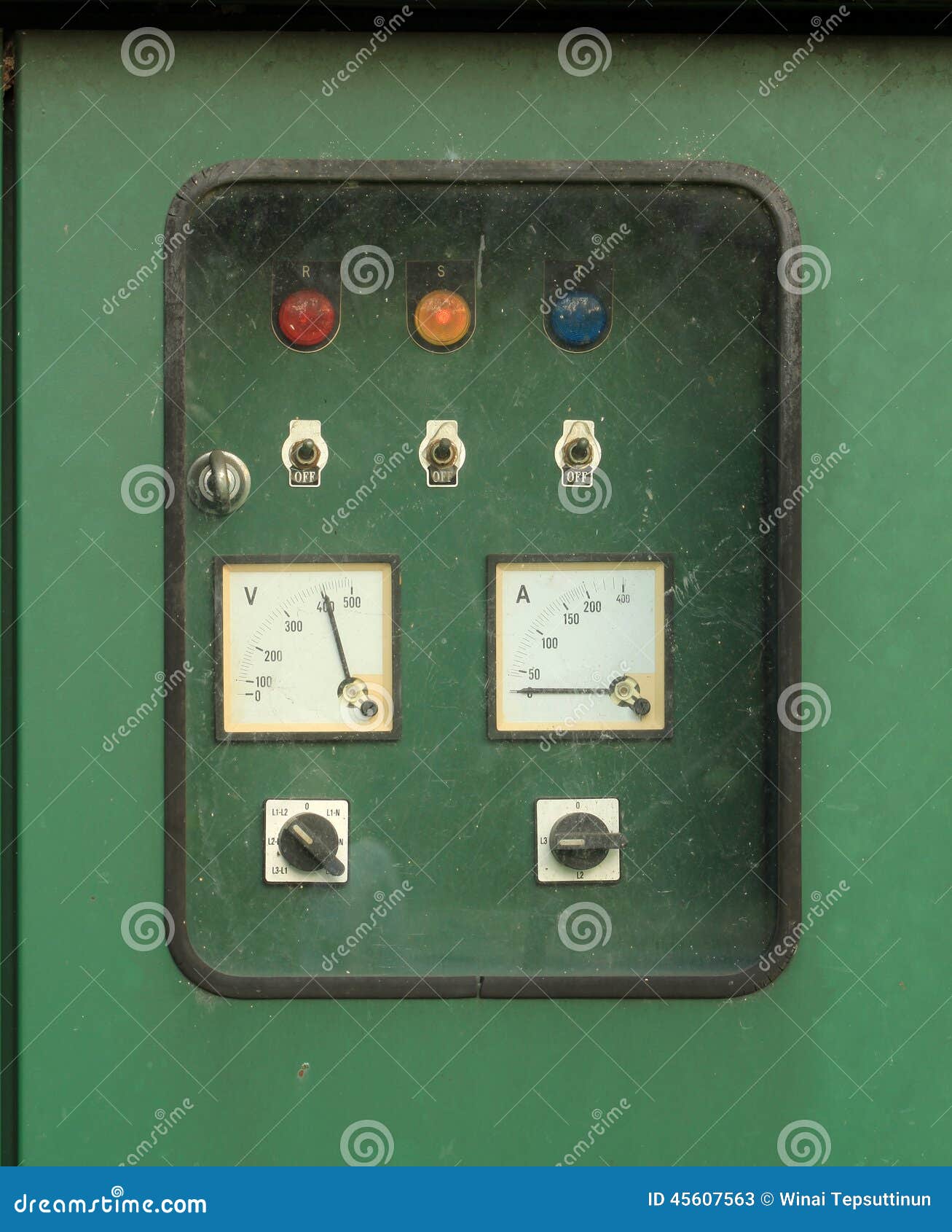 Electric Switch Control Panel Stock Image - Image of energy, electrical ...