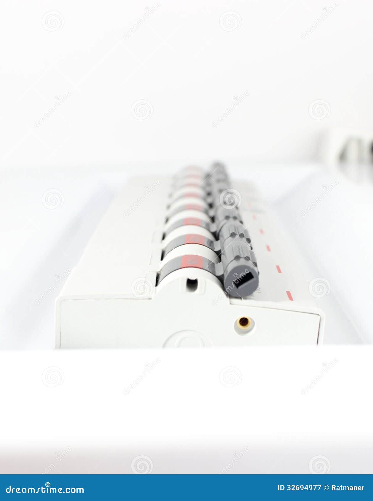 Electric Switch on the Control Panel Stock Image - Image of closeup ...