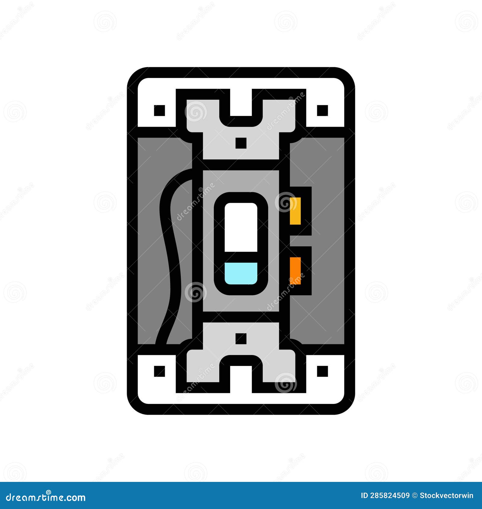 Electric Switch Electrical Engineer Color Icon Vector Illustration ...