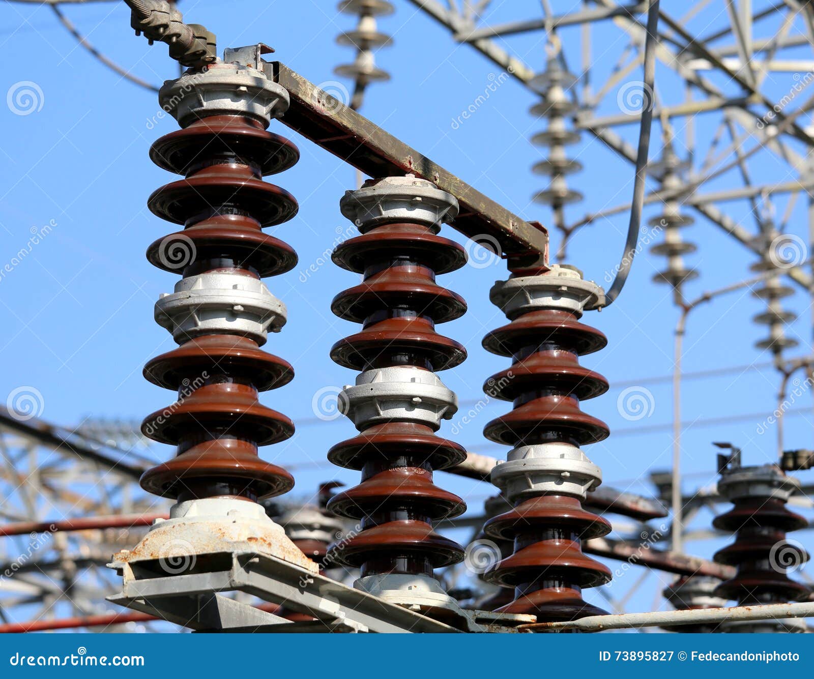 Electric Switch in an Electrical Substation Hydroelectric Stock Image ...