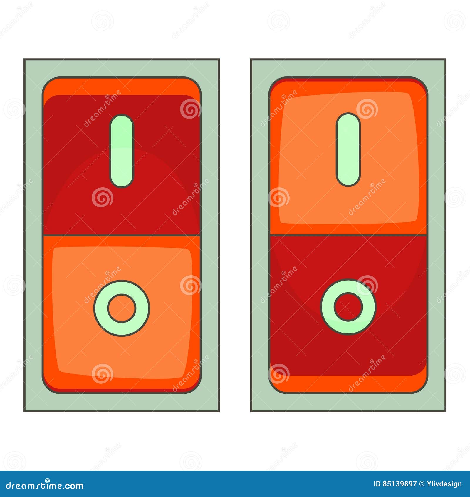 Electric Switch Icon, Cartoon Style Stock Vector - Illustration of wall ...