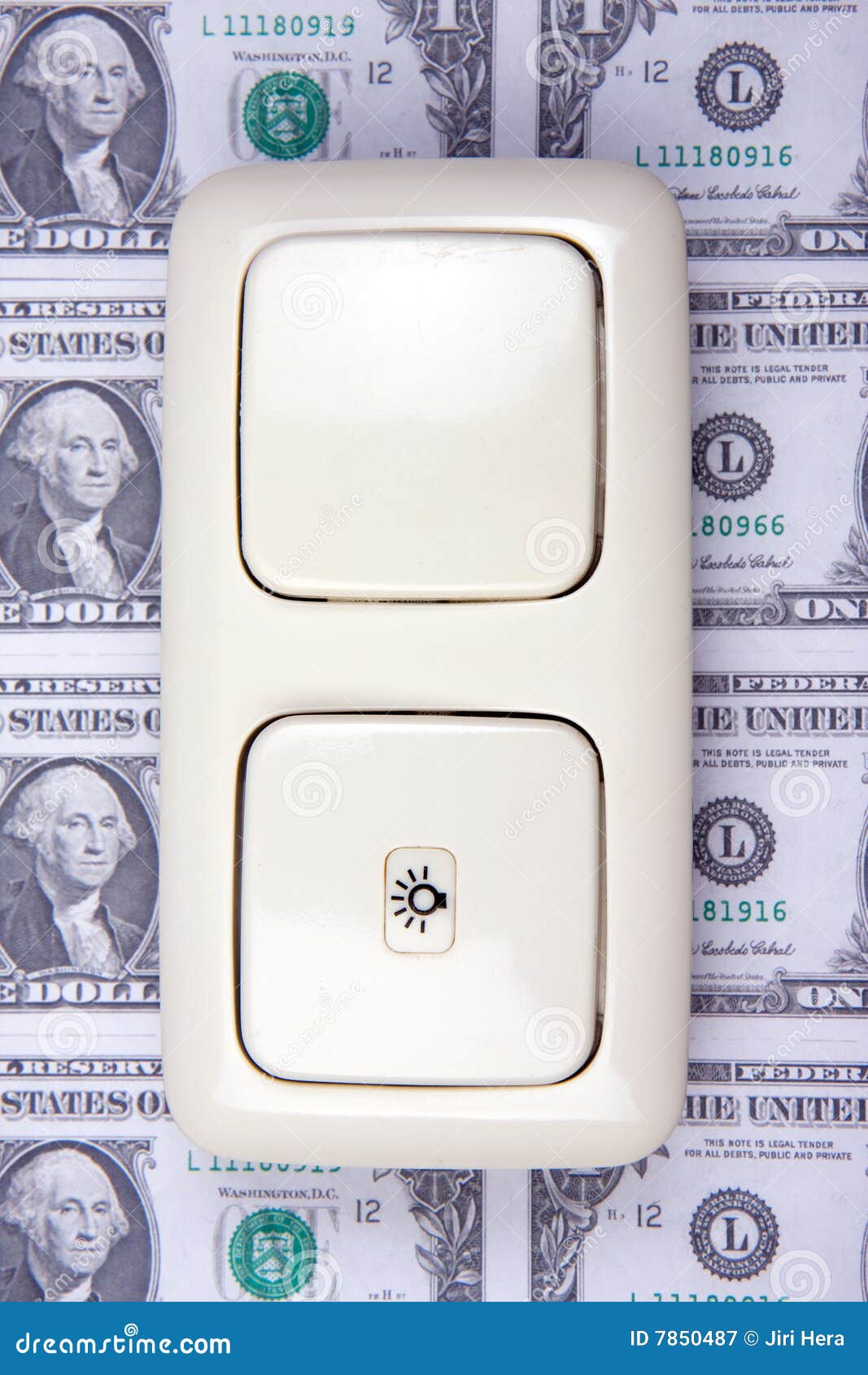 Electric switch and money stock image. Image of money - 7850487