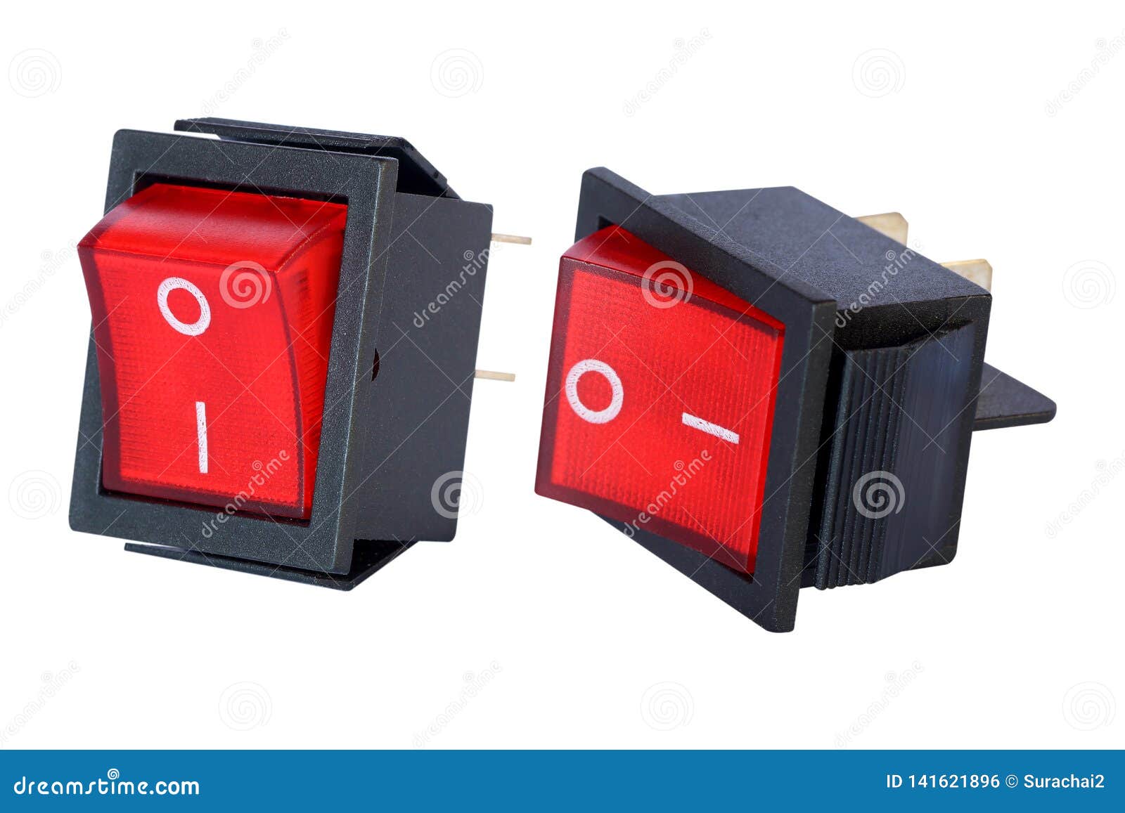 Electric Switch on-off Isolate on White Stock Photo - Image of object ...
