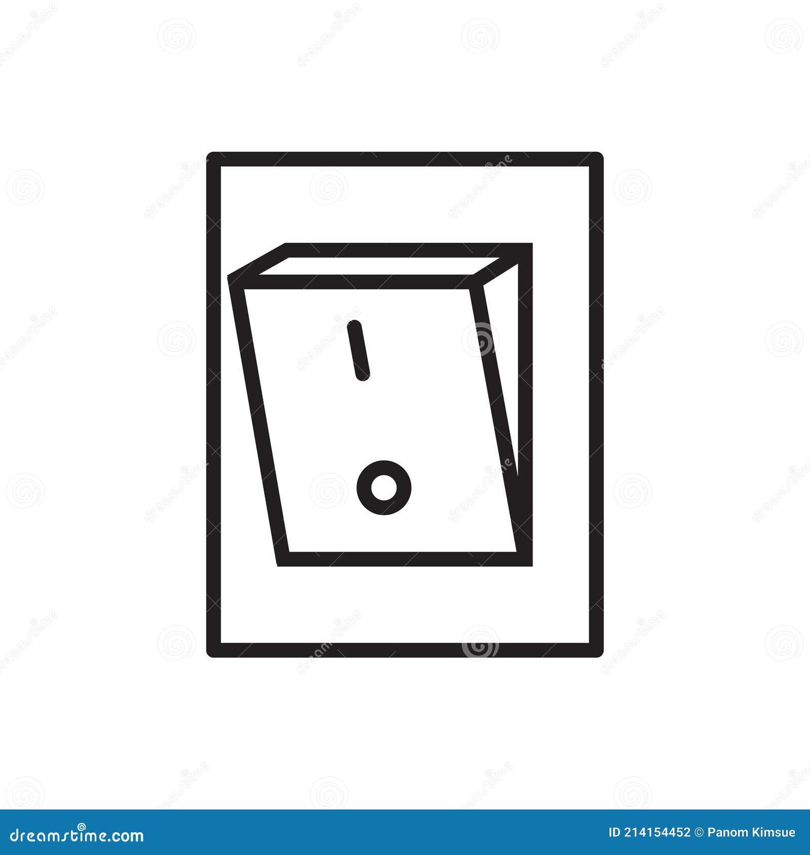 Electric Switch Outline Icon Vector. Power Off Linear Style Sign Toggle ...