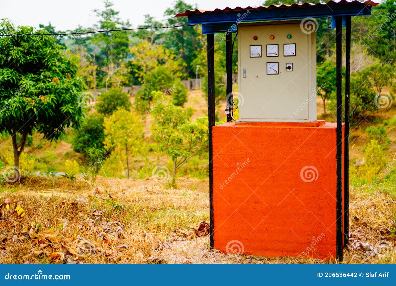Close-up View of the Electrical Panel in the Field Stock Photo - Image ...