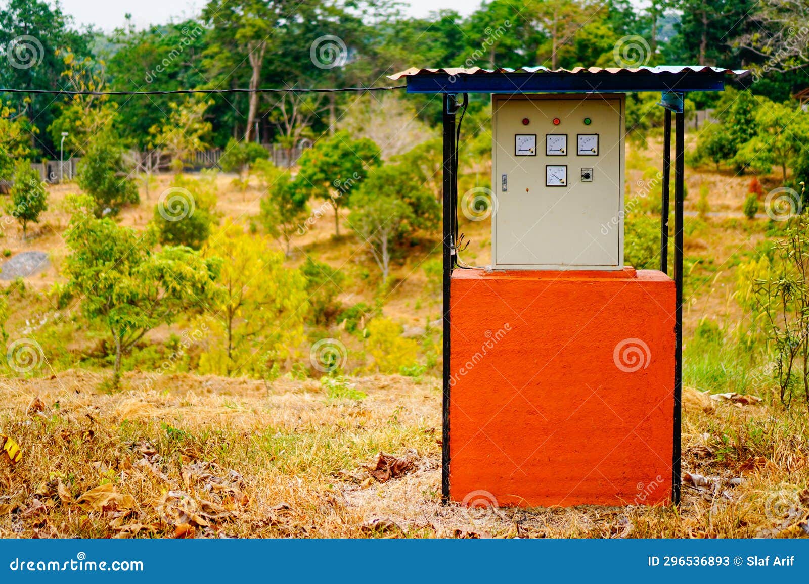Close-up View of the Electrical Panel in the Field Stock Image - Image ...
