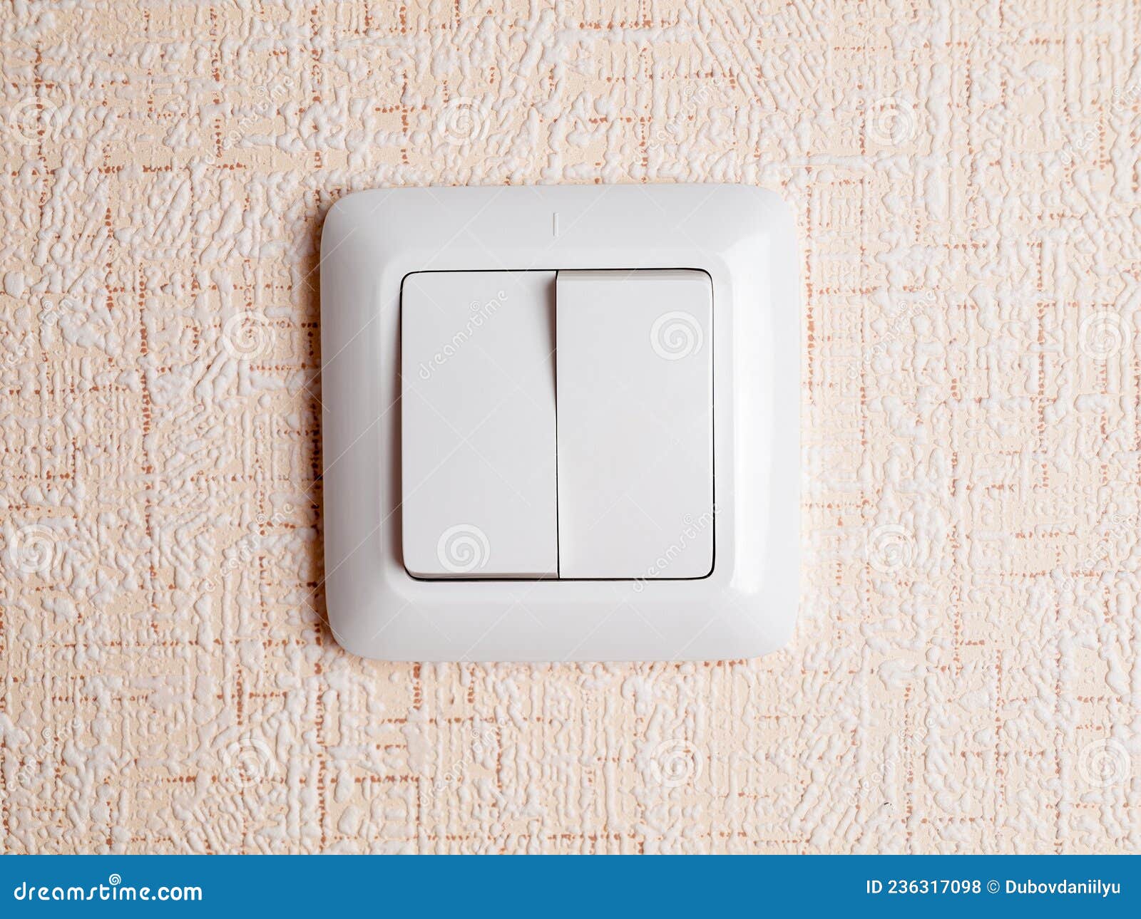 Electric Switch in the Room on the Wall, Lighting Control in the House ...